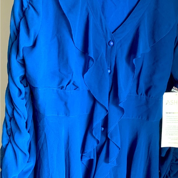 Tops | Ruffle Blouse With Sleeves And Neck Ruffles Sophisticated Look ...